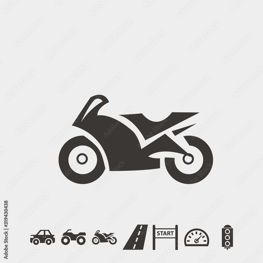 motor bike icon vector illustration symbol for website and graphic ...