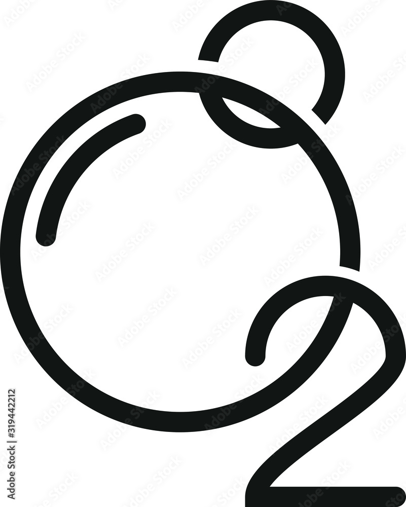 Oxygen O2 Icon, vector illustration Stock Vector | Adobe Stock