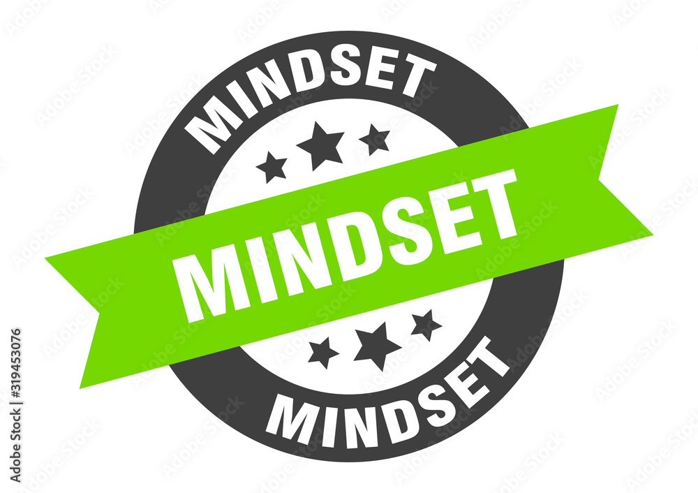 mindset sign. mindset round ribbon sticker. mindset tag Stock Vector ...