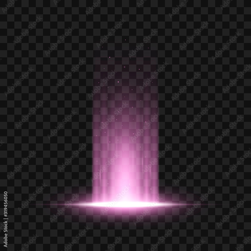 Vector light sources, backlight. Isolated on black transparent ...