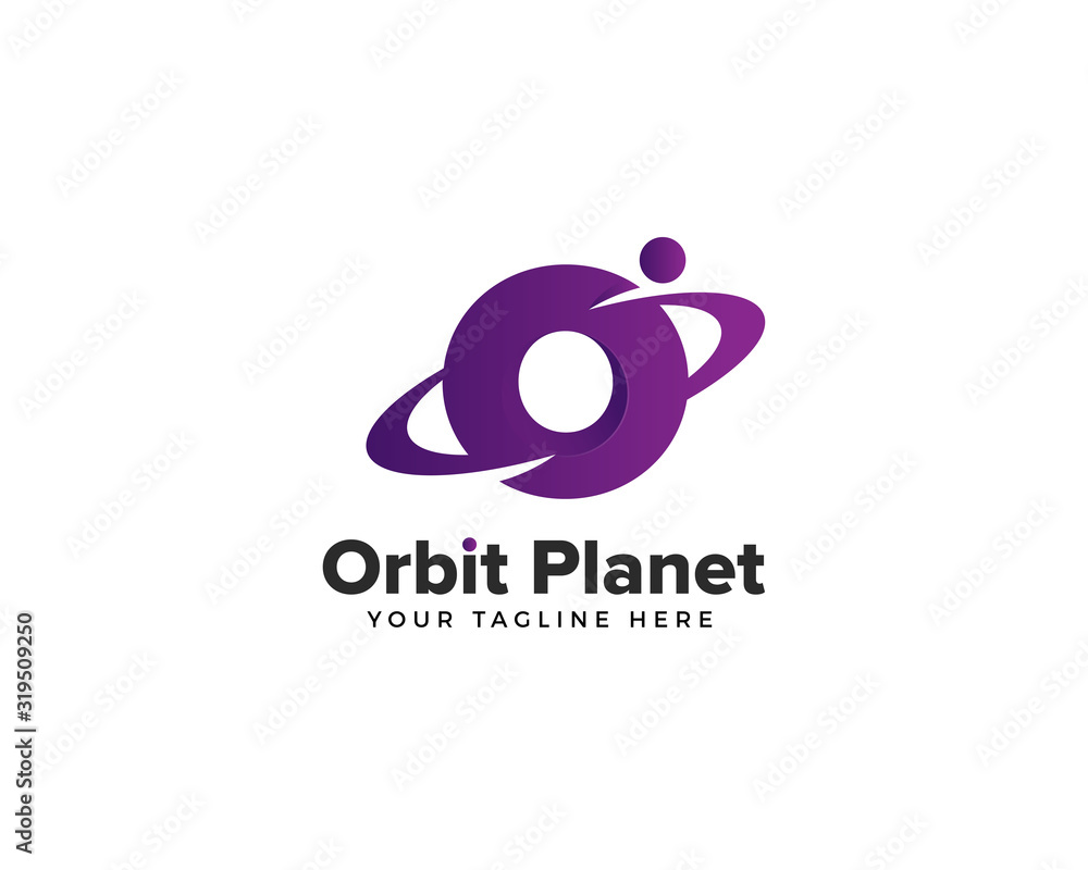 planet logo template for company Stock Vector | Adobe Stock