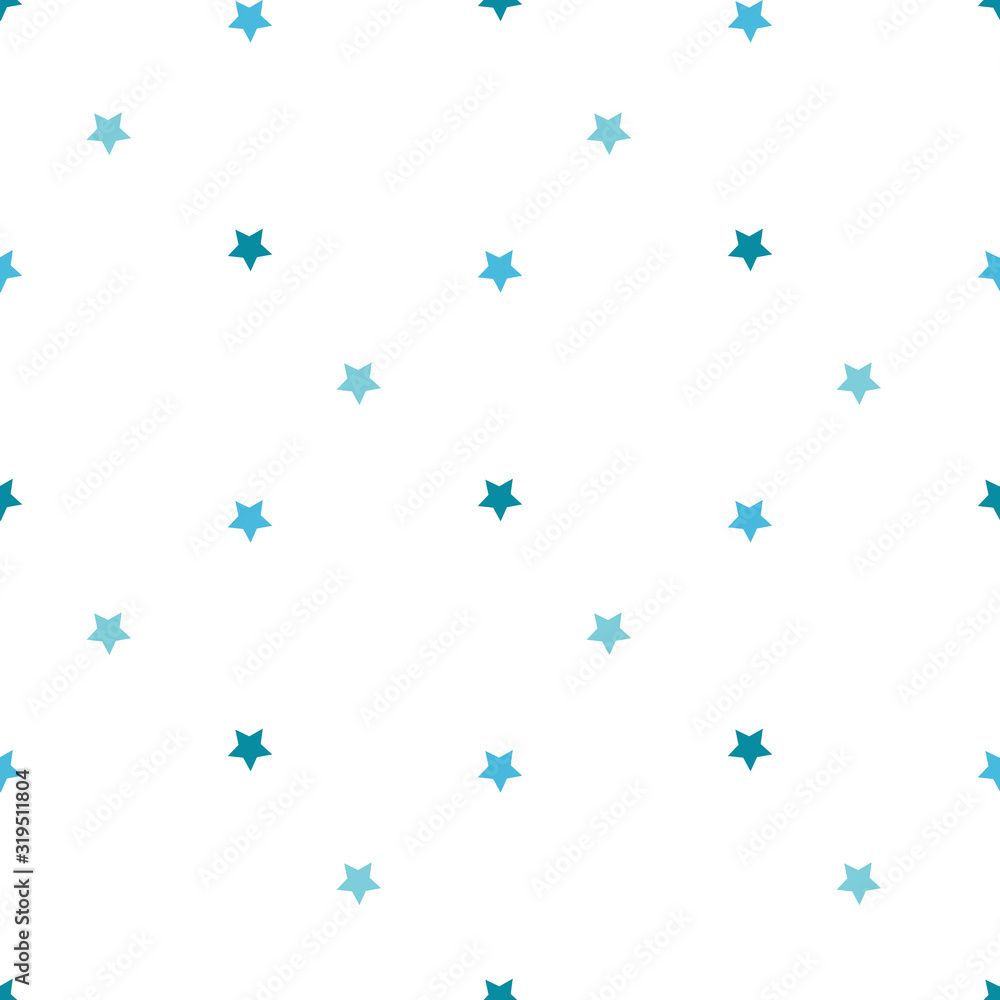 Seamless pattern with blue stars on white background for plaid, fabric ...