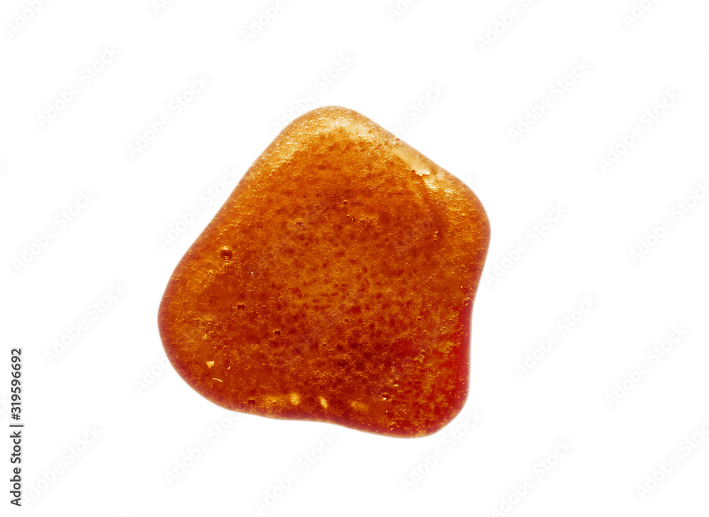 Brown sugar scrub smear smudge swatch on white background. Facial mask ...