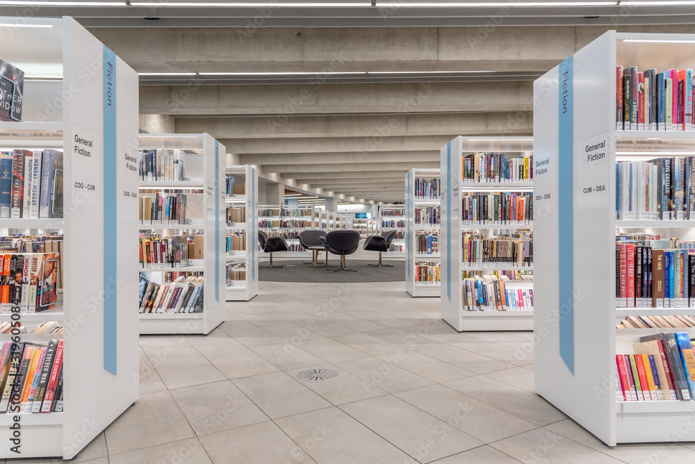 Calgary, Alberta - December 15, 2018: Interior of Calgary`s Central ...