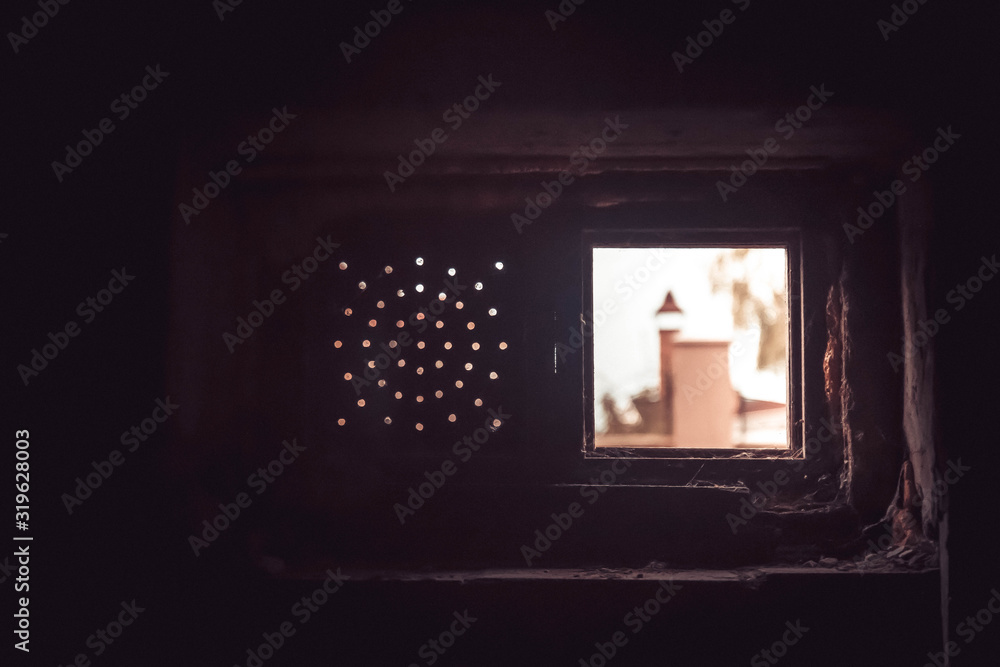 Light through the ventilation window in the basement Stock Photo ...