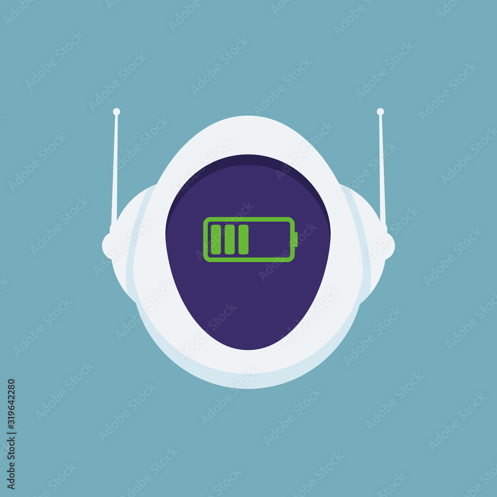Cute robot head avatar emotion. Emoji Illustrations. Vector ...