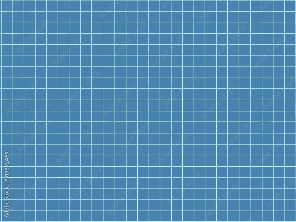 seamless texture of graph paper, grid line paper sheet, blue straight ...