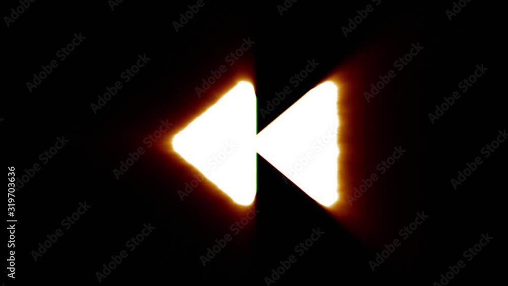 Shiny fire fast backwards icon fly in center flickers with rgb spectrum ...