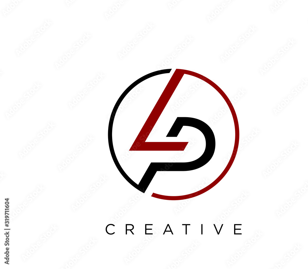 lp circle logo design vector icon Stock Vector | Adobe Stock
