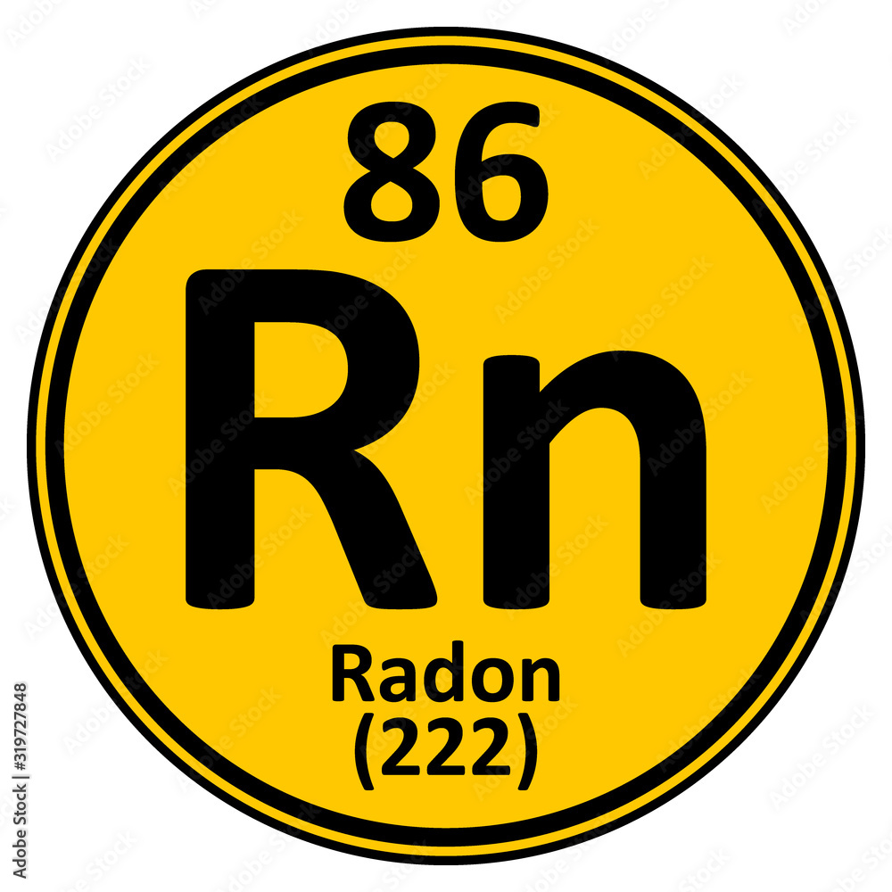 Periodic table element radon icon. Stock Vector | Adobe Stock