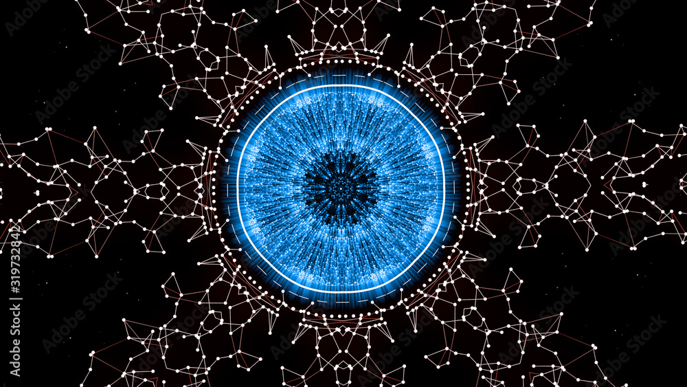 Emergence of magic diamond out of sparkling neon dust in a snowflake ...