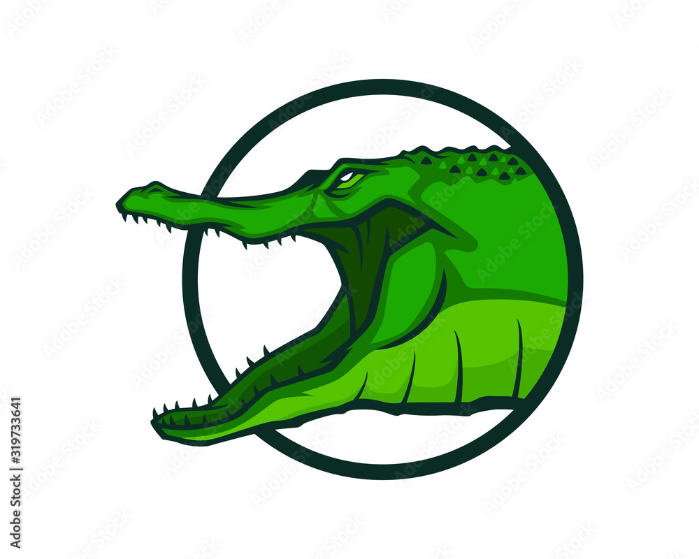 Crocodile symbol ,vector logo illustration Stock Vector | Adobe Stock