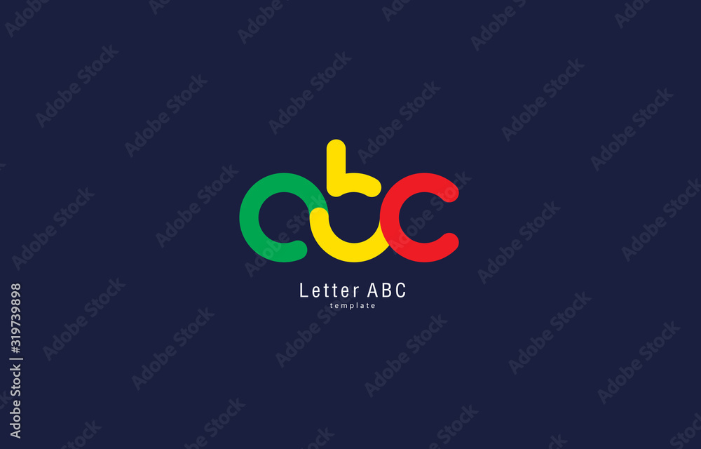 ABC colored logo Stock Vector | Adobe Stock