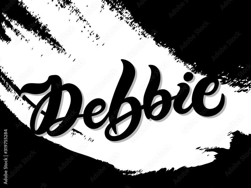 Debbie. Woman's name. Hand drawn lettering. Vector illustration. Best ...