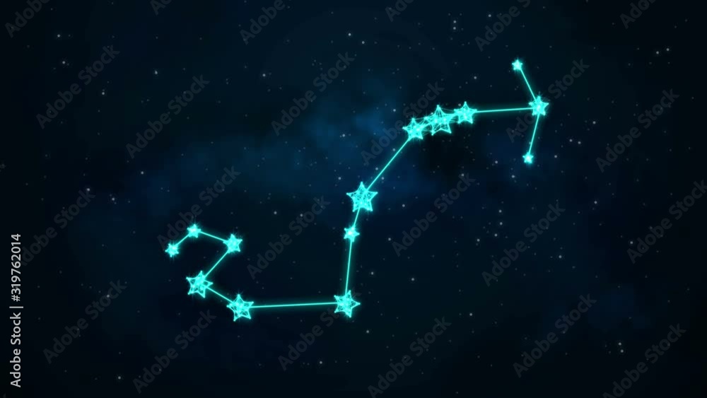 Scorpio zodiac constellation icons signs with galaxy stars background ...
