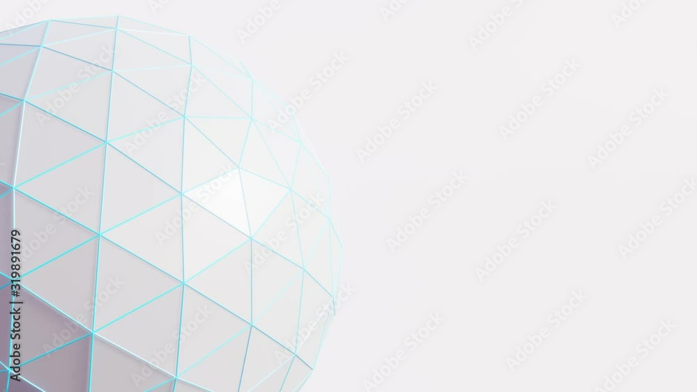 A loop able animation sequence showing a rotating white globe on a ...