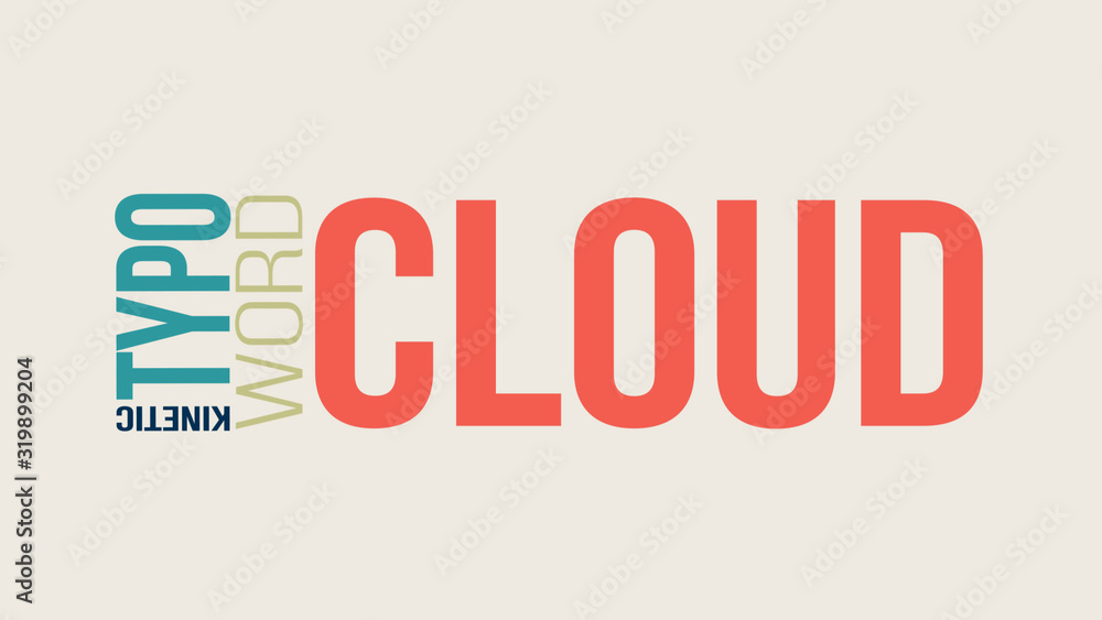 Kinetic Word Cloud Stock Template | Adobe Stock