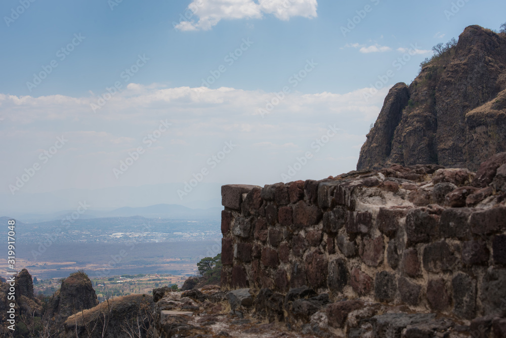 Tepoztlan, Morelos / Mexico - May 2018 Tepozteco is an archaeological ...