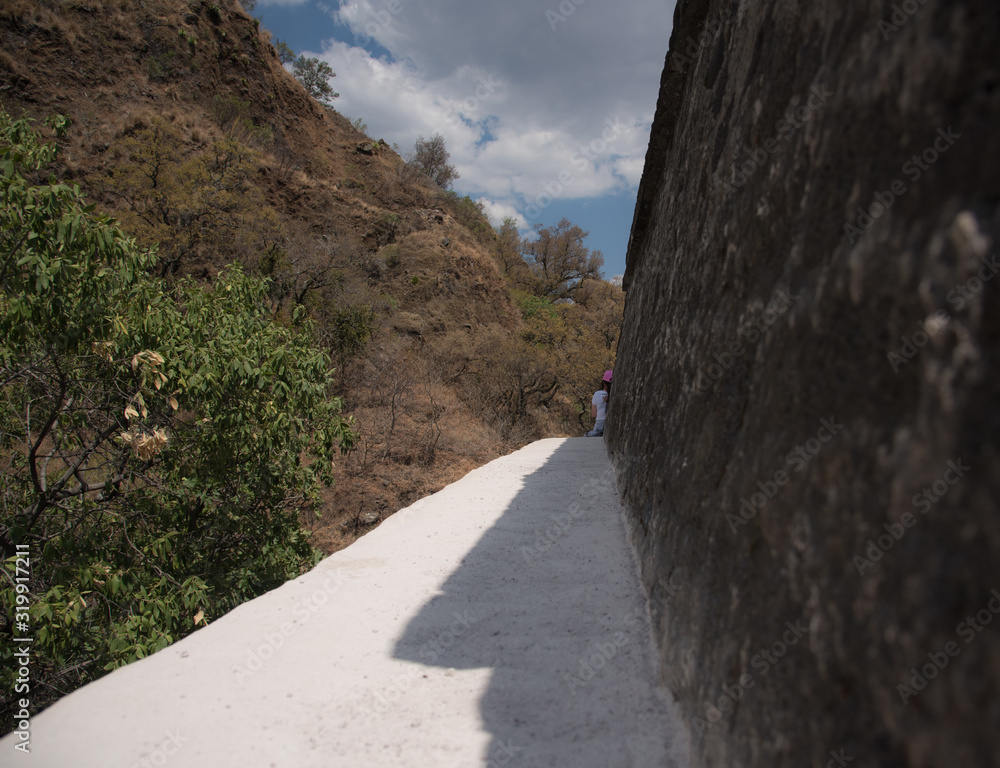 Tepoztlan, Morelos / Mexico - May 2018 Tepozteco is an archaeological ...