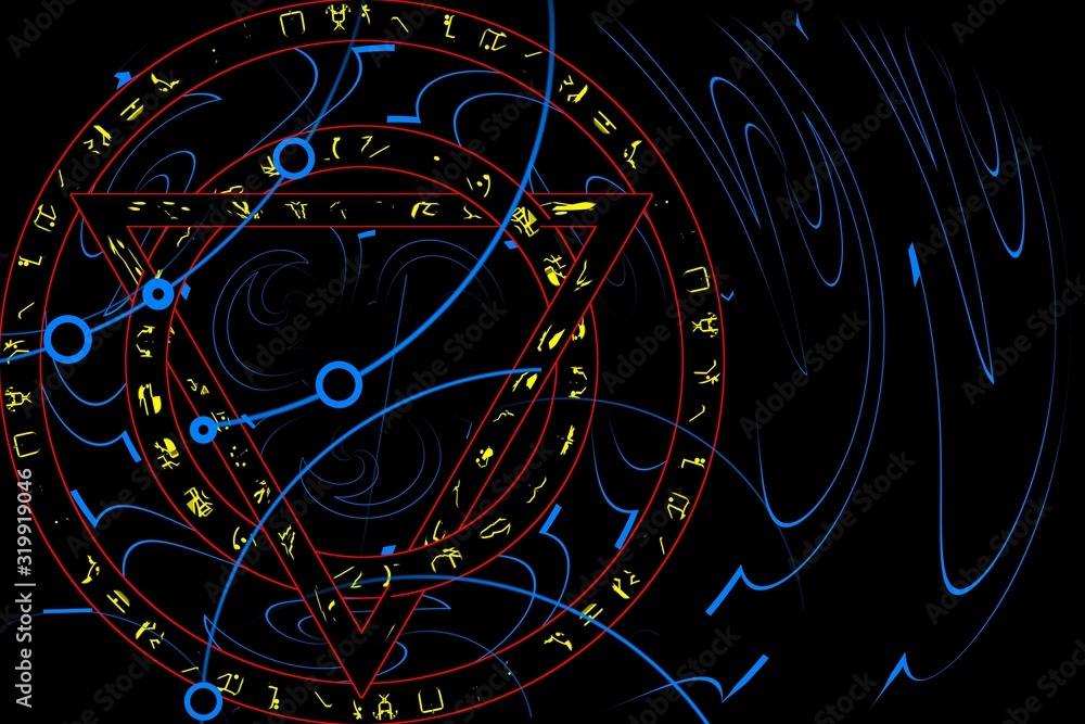 Artistic design of a rune circles background Stock Illustration | Adobe ...