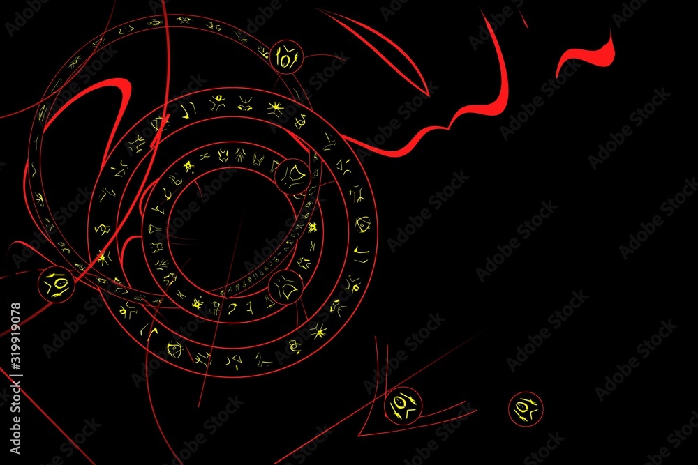 Artistic design of a rune circles background Stock Illustration | Adobe ...