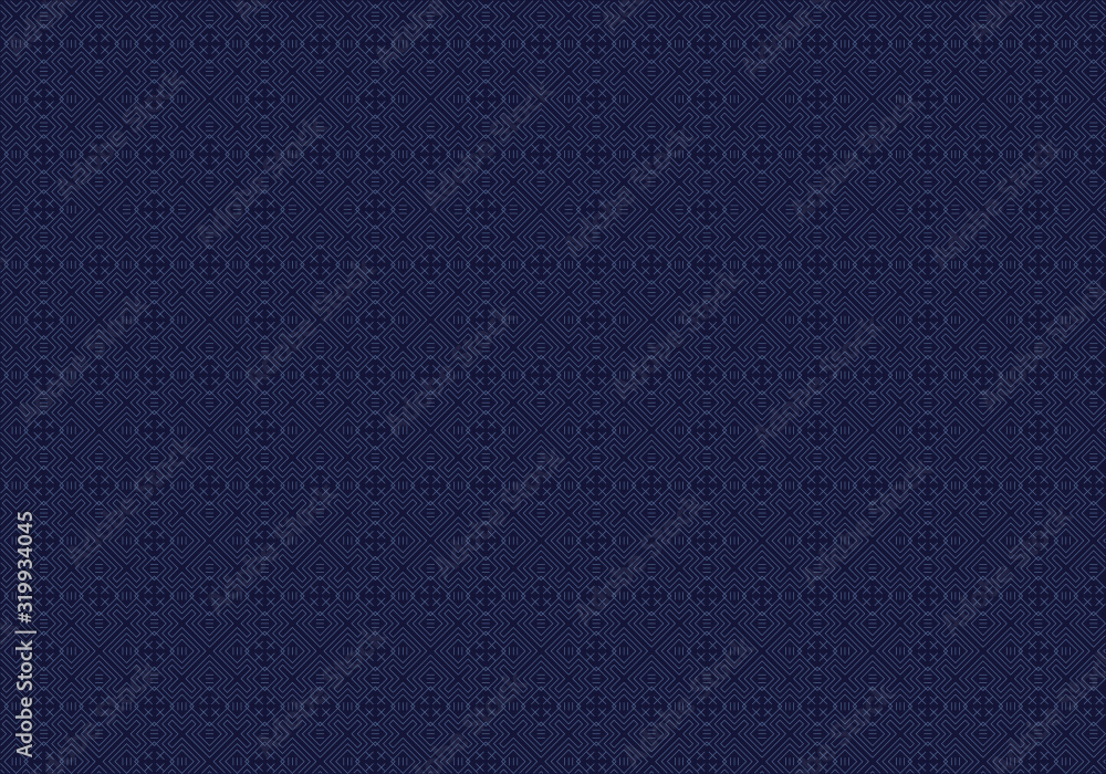 Seamless geometric pattern based on Thai hill tribe embroidery. Light ...