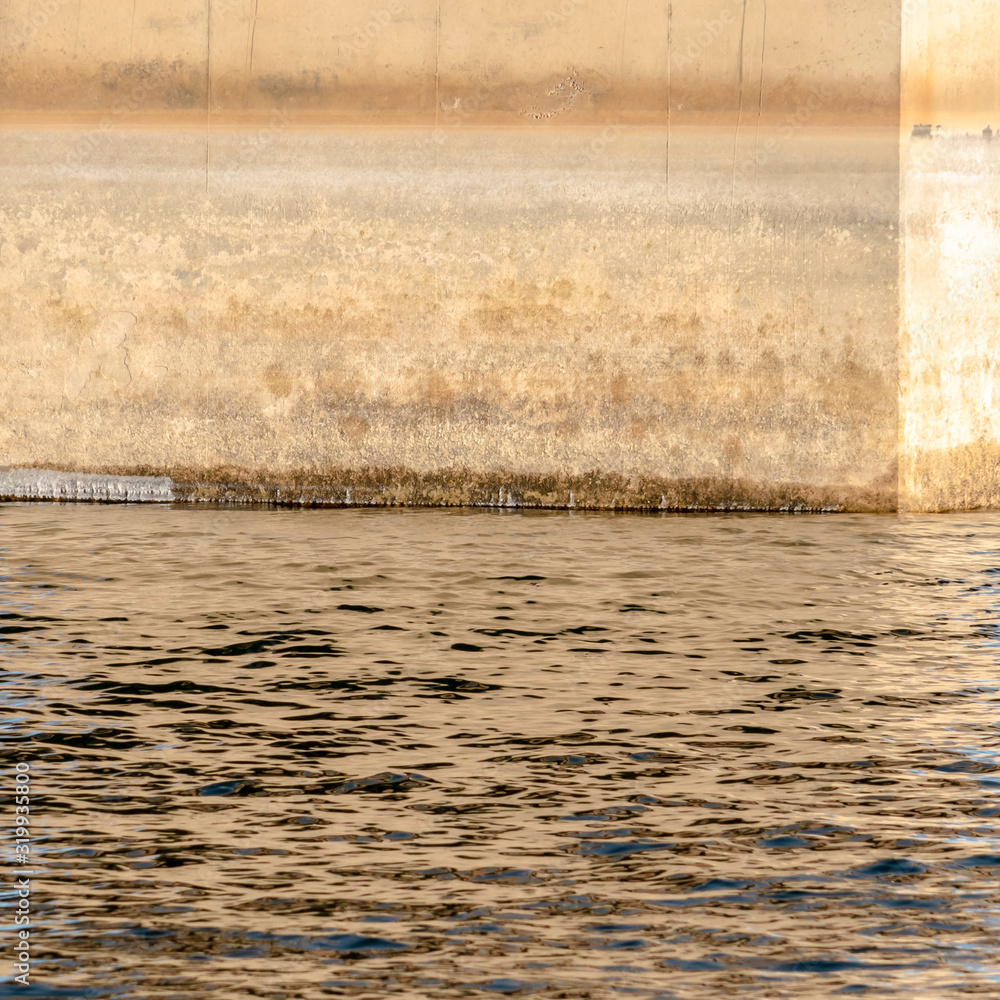 Square Abutment or pier foundation supporting the deck of a stringer or ...
