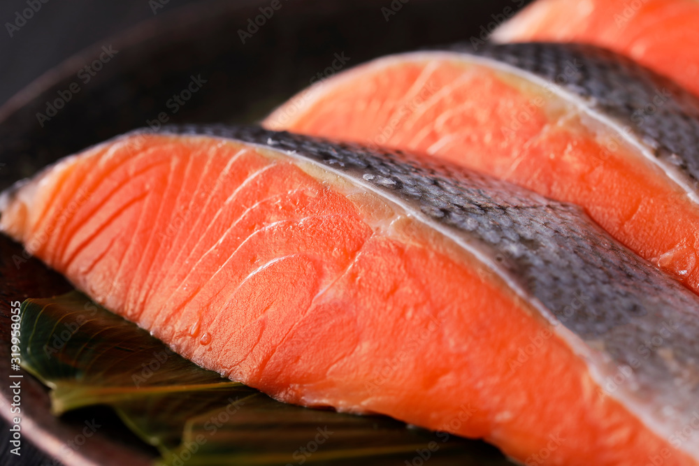 銀鮭 Japanese style Silver salmon fillet Stock Photo | Adobe Stock