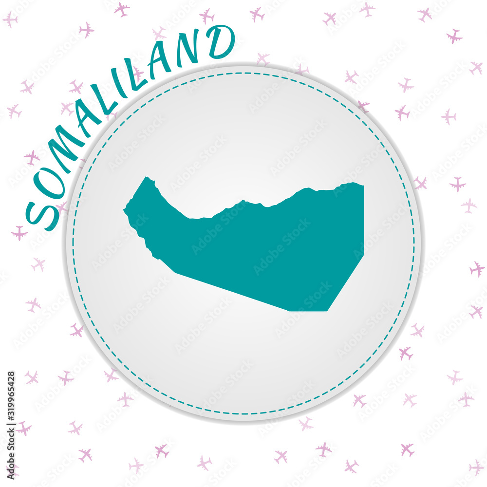 Somaliland map design. Map of the country with regions in emerald ...