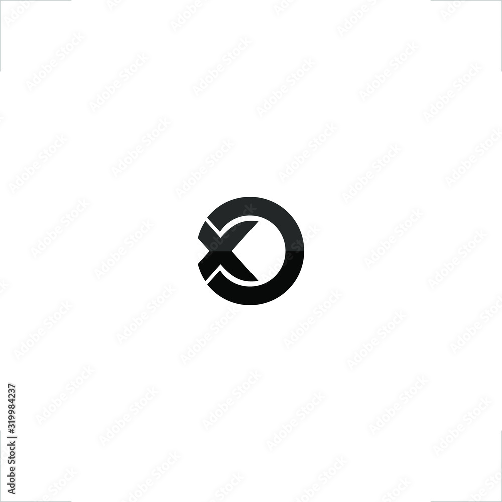X letter logo O letter initial design X O Stock Vector | Adobe Stock