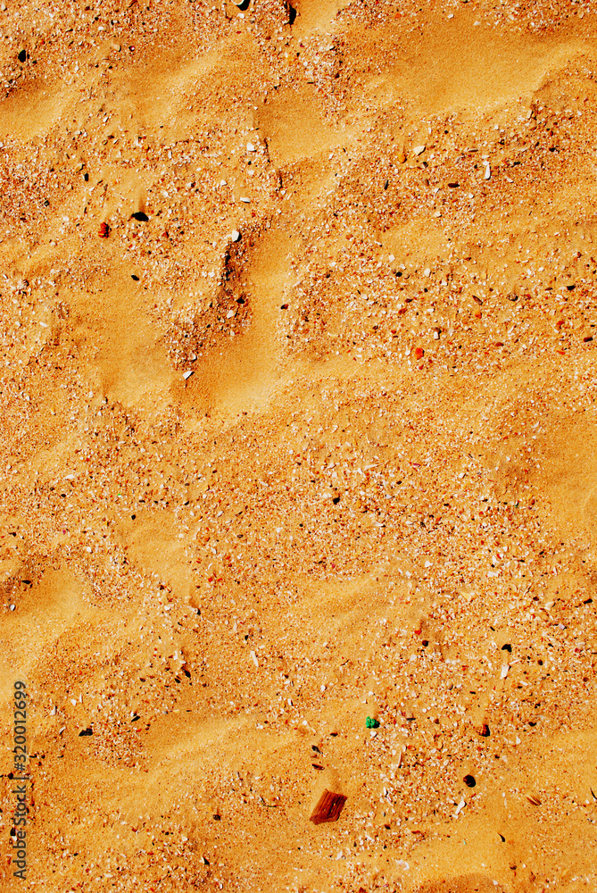 Golden Sand on the beach as background. Sand Texture. Golden sand ...