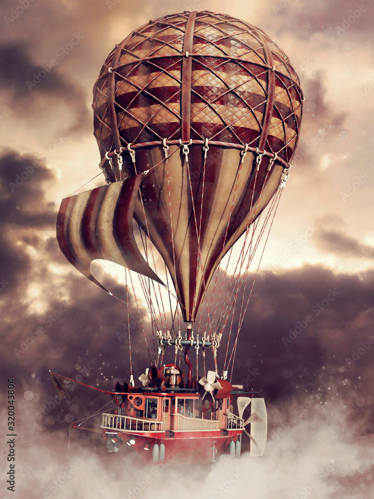 Steampunk Flying Ship