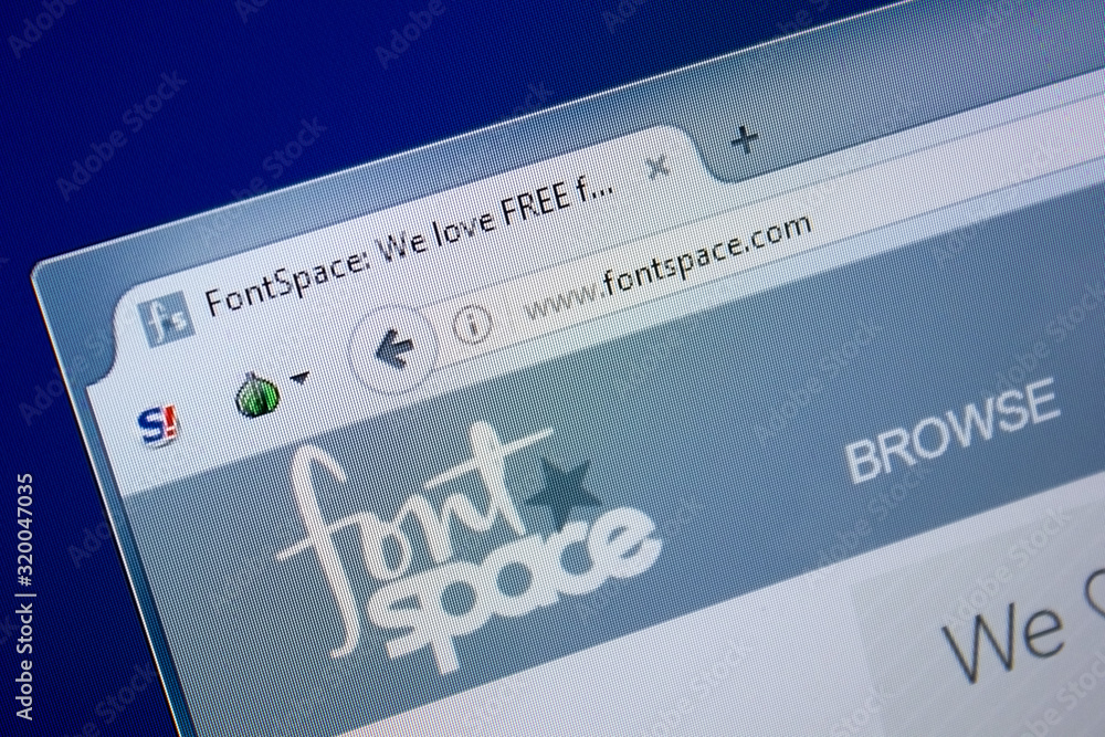 Ryazan, Russia - September 09, 2018: Homepage of Font Space website on ...