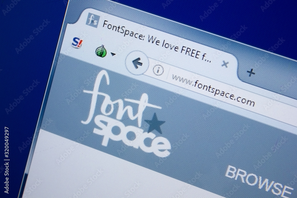 Ryazan, Russia - September 09, 2018: Homepage of Font Space website on ...