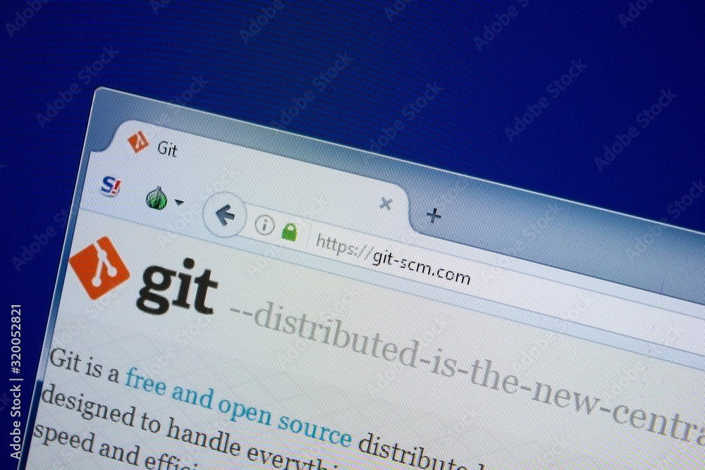 Ryazan, Russia - September 09, 2018: Homepage of Git-scm website on the ...