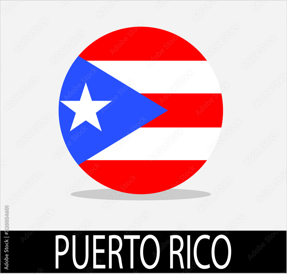 puerto rico flag icon with a white background Stock Vector | Adobe Stock