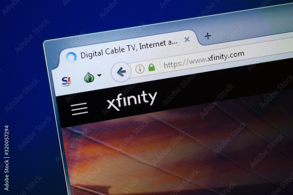 Ryazan, Russia - August 26, 2018: Homepage of Xfinity website on the ...