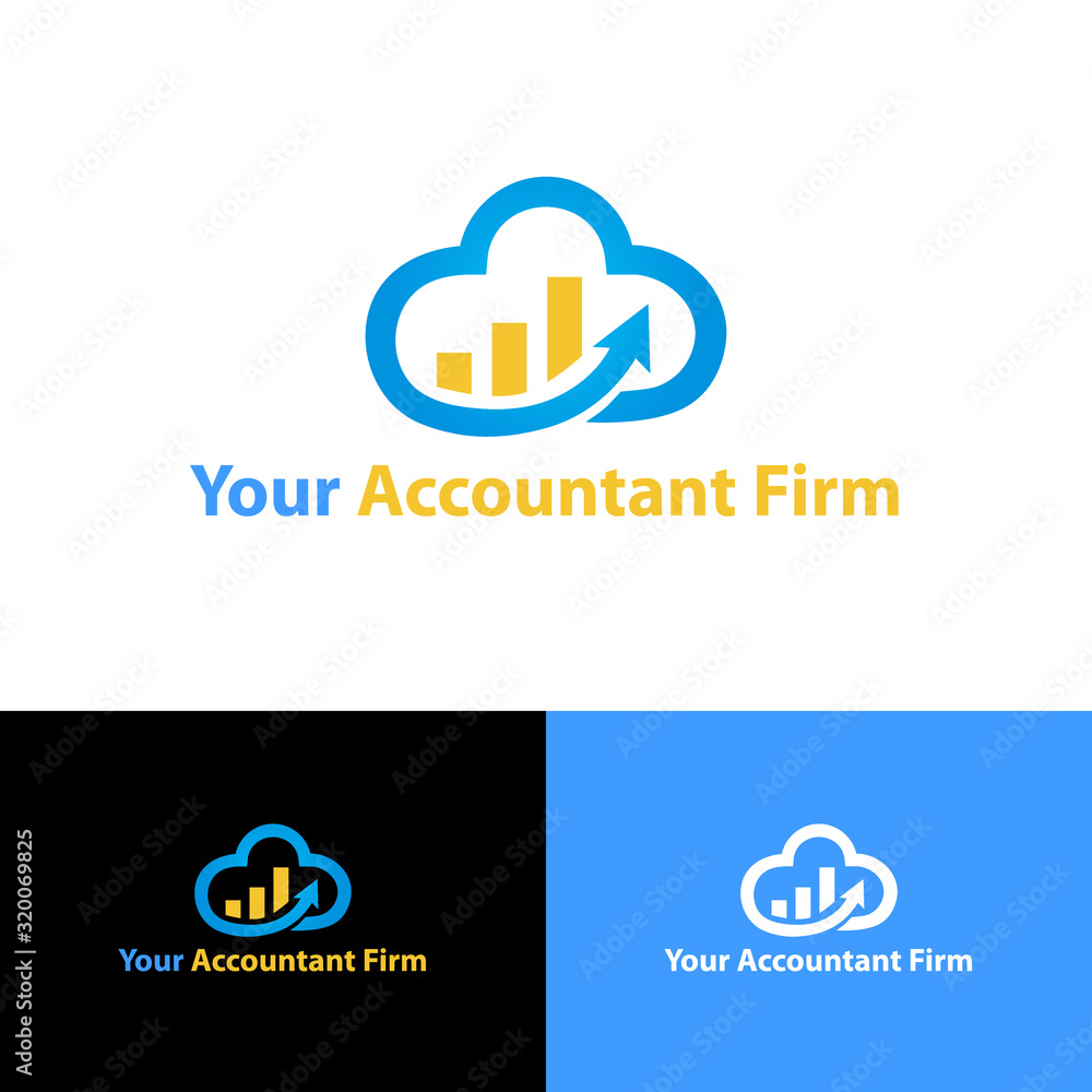 Financial company logo for accountants and tax adviser . Flat logo ...