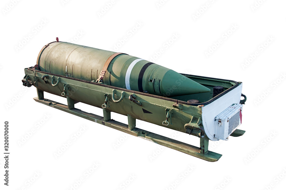 nuclear warhead from a ballistic missile in transport container Stock ...