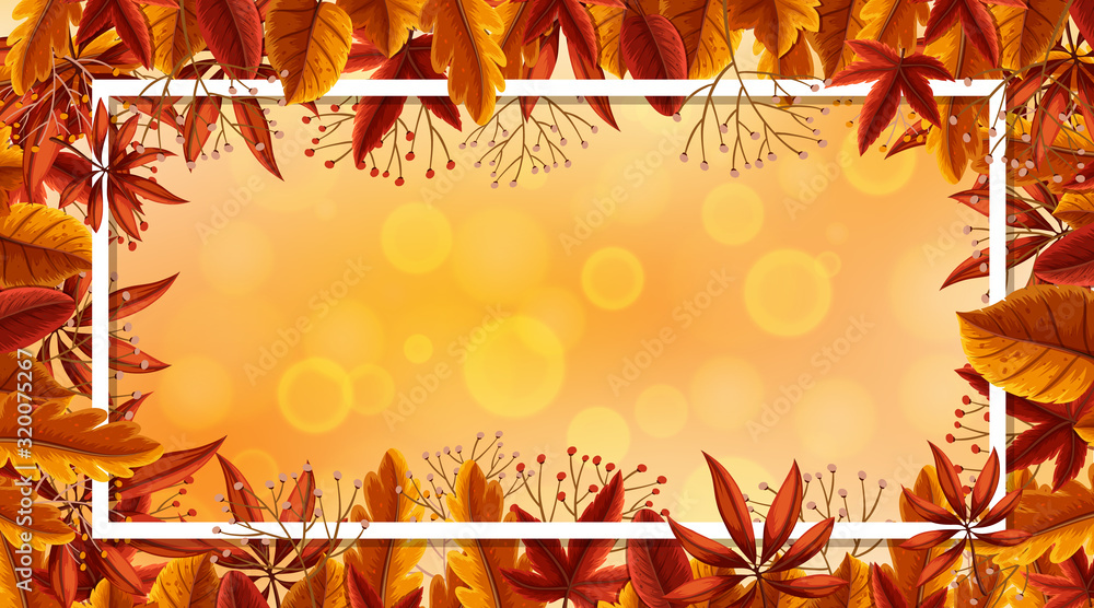 Border template with nature theme in background Stock Vector | Adobe Stock