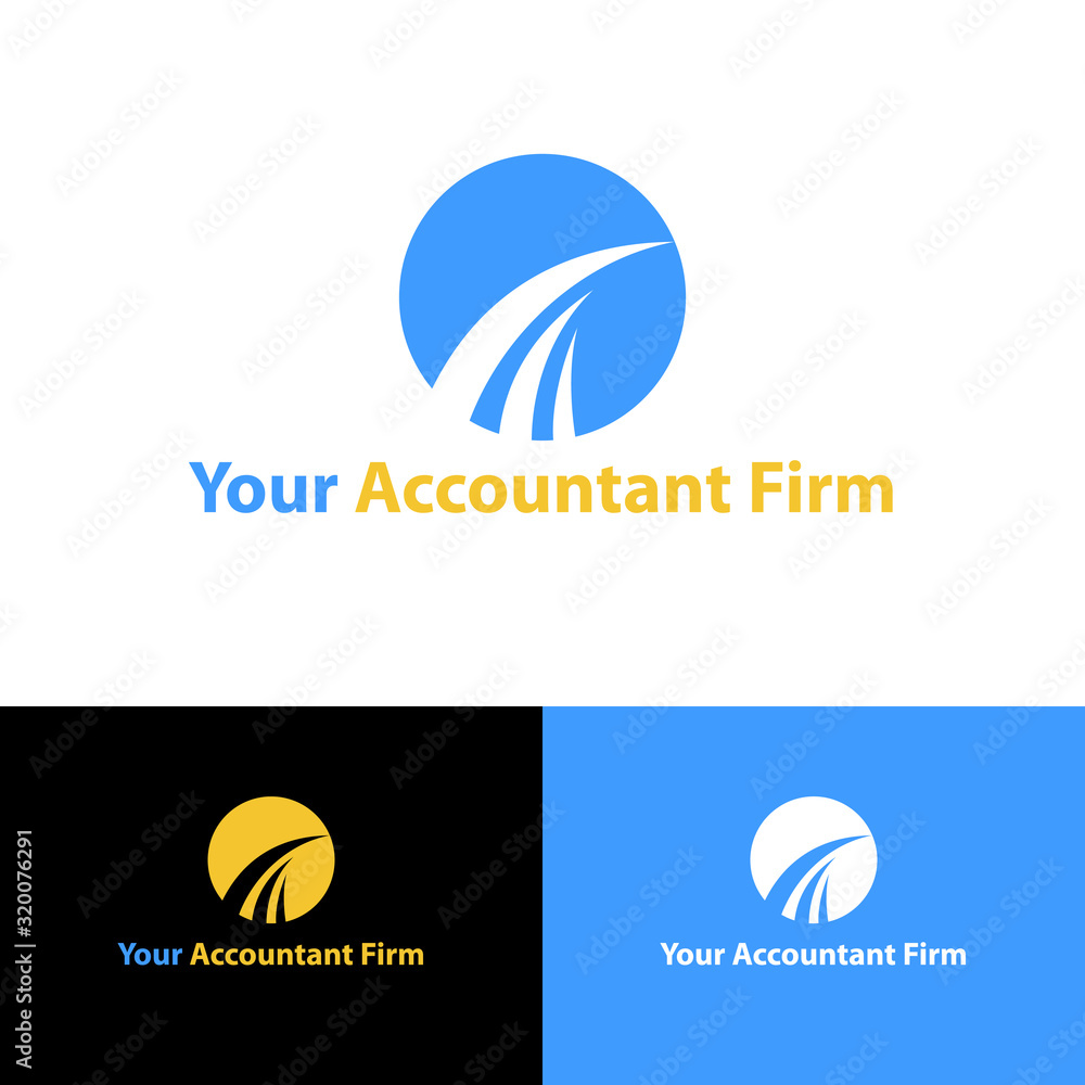 Financial company logo for accountants and tax adviser . Flat logo ...