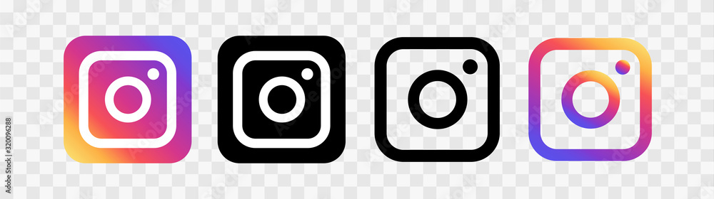 Social media icons illustration instagram Stock Vector | Adobe Stock