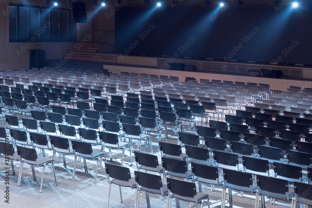 Empty conference hall. Hall for business meeting. Interior of a ...