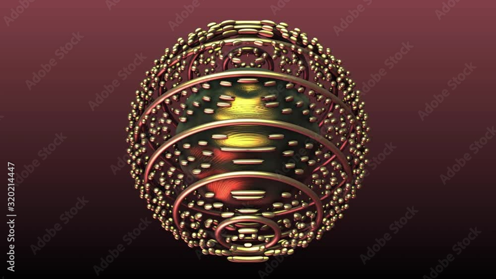 Futuristic 4K motion background loop with breathing sphere. Abstract ...