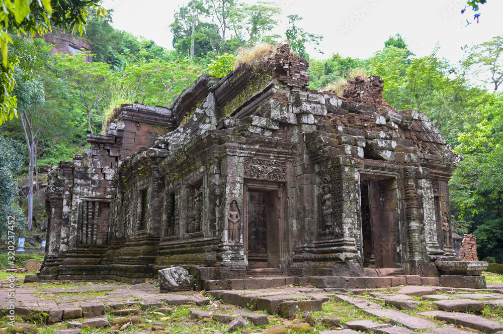 Vat Phou (Wat Phu) temple The ruined Khmer temple complex is the UNESCO ...