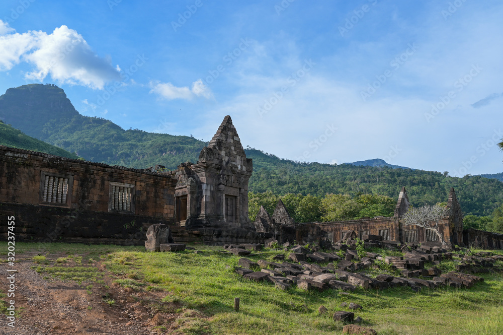 Vat Phou (Wat Phu) temple The ruined Khmer temple complex is the UNESCO ...