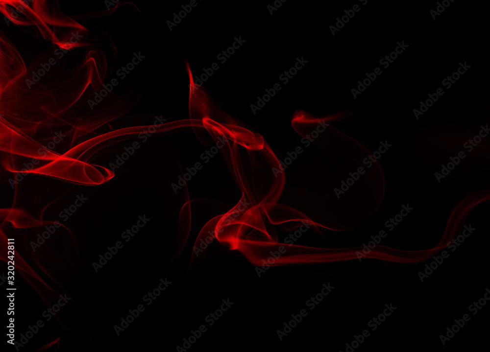 fire design. red smoke abstract on black background Stock Photo | Adobe ...