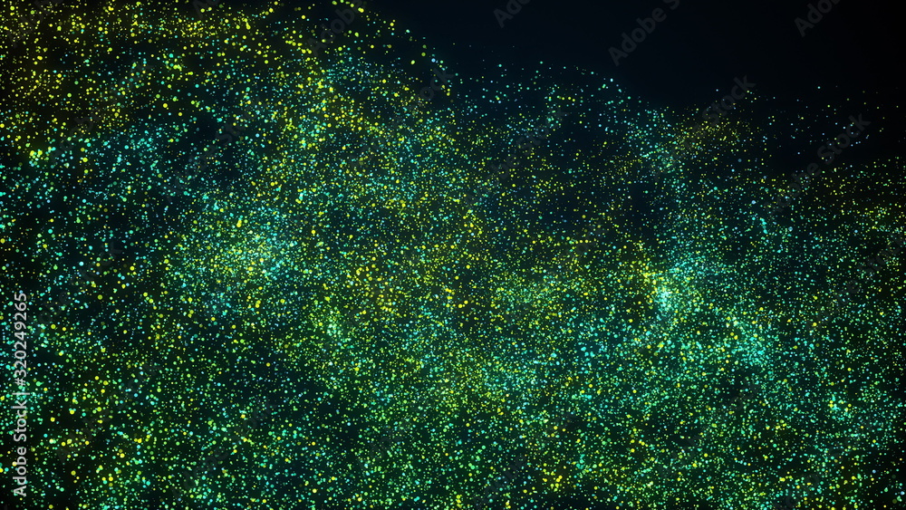 Computer generated abstract fantastic background. Transition from a ...