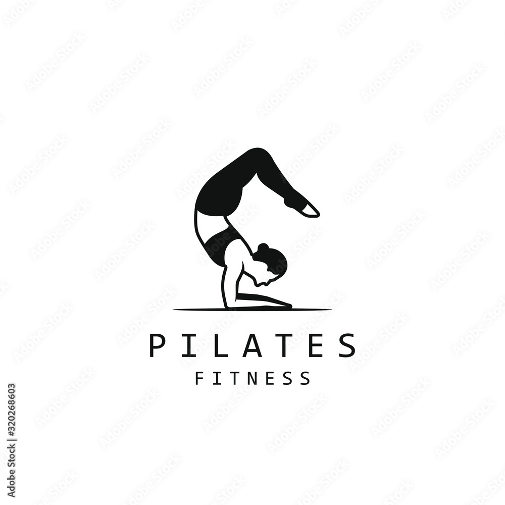 Pilates logo for pilates school. Pilates studio. Yoga logo design ...