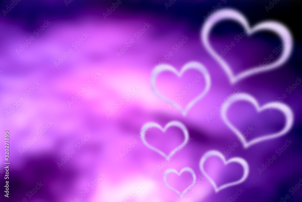 Black and purple background with hearts Stock Illustration | Adobe Stock